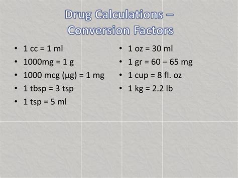 Ppt Drug Calculations Powerpoint Presentation Free Download Id1850752