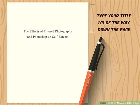 3 ways to make a title page wikihow