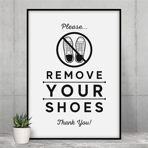 Please Remove Your Shoes Sign Printable Pdf Artofit