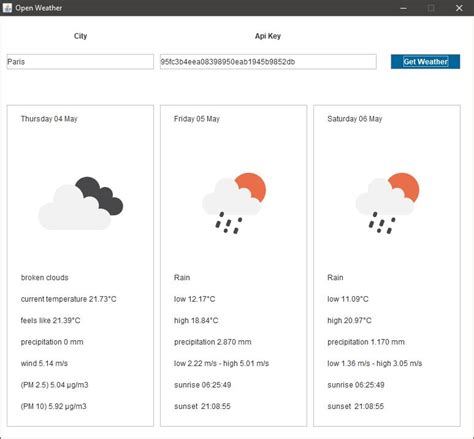 Github Cobrelopenweatherapi Gui
