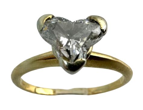 1 23ct Mickey Mouse Cut Diamond 14k Yellow And White Gold Solitaire Ring With Papers Auction