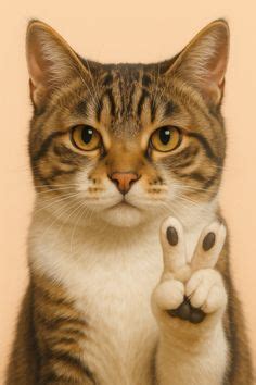 Dog Doing Peace Sign
