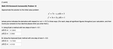 Solved Calculus 4 Or Differential Equations Help I Need