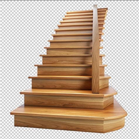 Premium Psd Stairs Ascending Gracefully On A Pure White Background