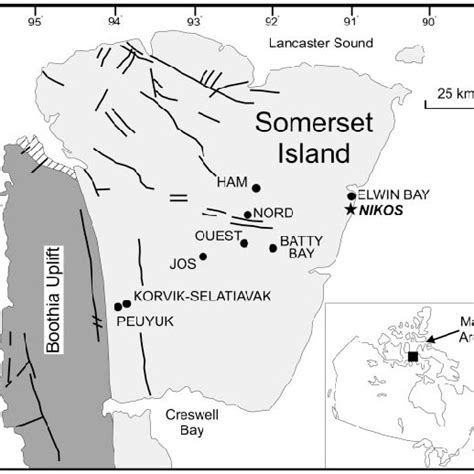 Geological Map Of Somerset Island After Steward 1987 Showing