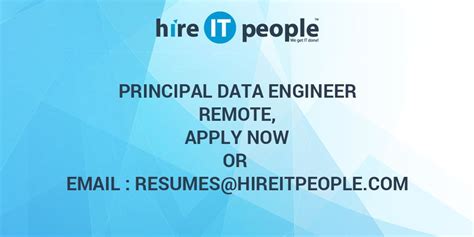 Principal Data Engineer Hire It People We Get It Done