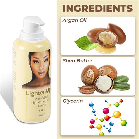 LightenUp Anti Aging Skin Brightening Body Lotion Hyperpigmentation Treatment Fade Dark