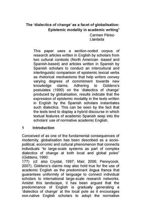 Discourse Analysis Of English For Academic Purposes The ‘dialectics