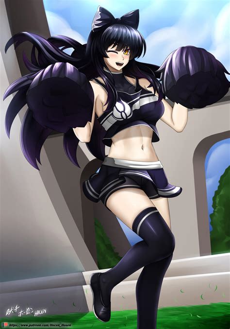 Rule 34 1girls Bangs Black Hair Black Leggings Blake Belladonna Bow