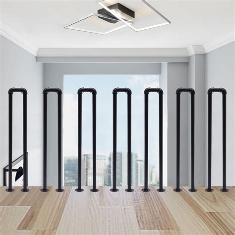 2085 Matte Black Stair Handrail Safety Retro Non Slip U Shaped Support