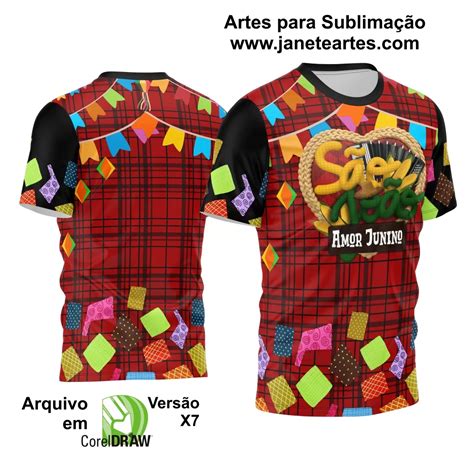Arte Estampa Camisa Festa Junina Arraiá 2025 Janete Artes