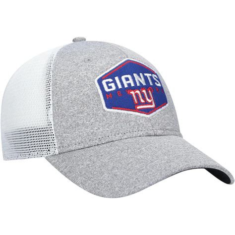 Mens New York Giants 47 Heathered Gray White Hitch Contender Flex Hat