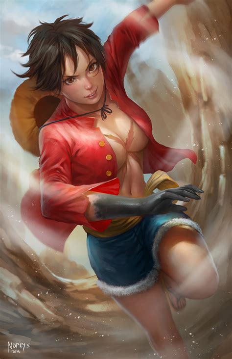 Monkey D Luffy And Luffyko One Piece Drawn By Nopeys Danbooru