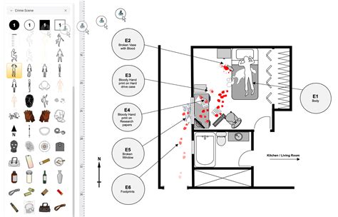 How To Sketch A Crime Scene Draw A Crime Scene Diagram With Smartdraw