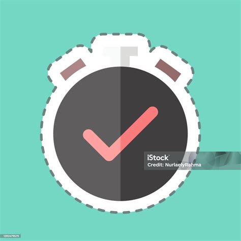 스티커 라인 컷 알람 켜기 인포 그래픽 기호에 적합합니다 편집 가능한 간단한 디자인 디자인 템플릿 벡터 간단한 기호 그림 0명에 대한 스톡 벡터 아트 및 기타 이미지