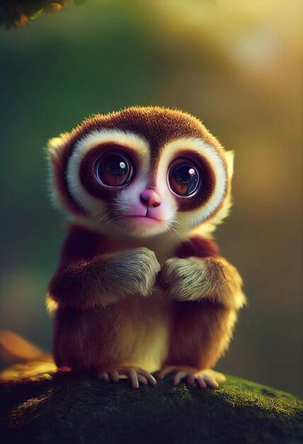 Retrato De Un Lindo Bebé Lori Lento Foto Premium