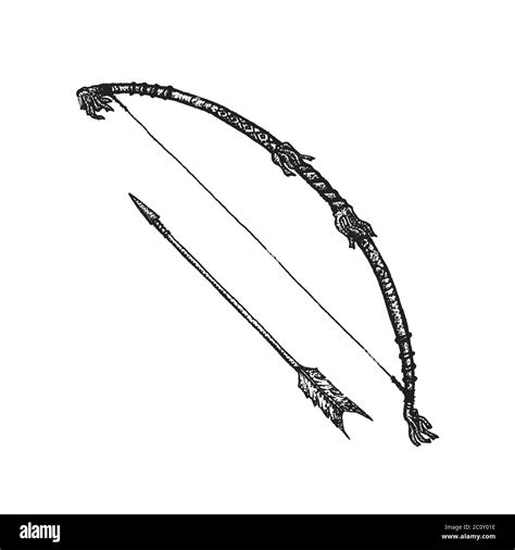Native American Bow And Arrow Drawing