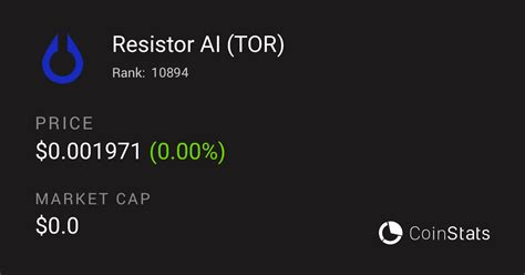 Resistor Ai Precio Noticias Tarifas Coinstats