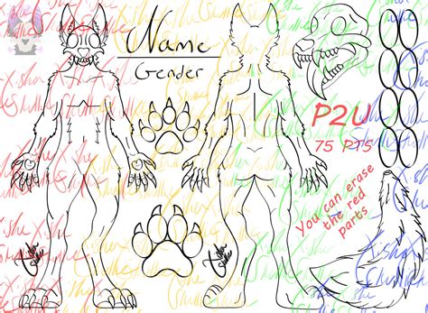Skull Dog Reference Sheet P2u By Xishaskullie On Deviantart