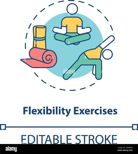 Flexibility Exercises Concept Icon Stock Vector Image And Art Alamy