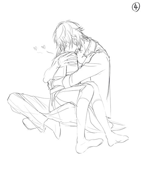 Cute Anime Couple Cuddling Drawings ~ Ghalibah Mardhatillah
