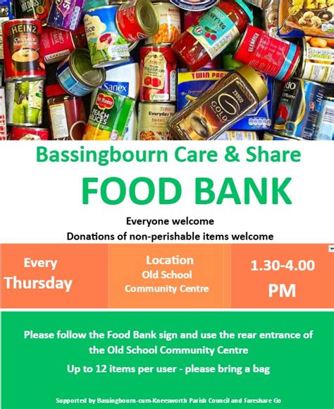 Bassingbourn Community Food Bank Royston