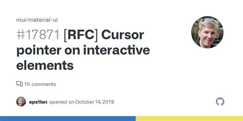 Rfc Cursor Pointer On Interactive Elements · Issue 17871 · Mui