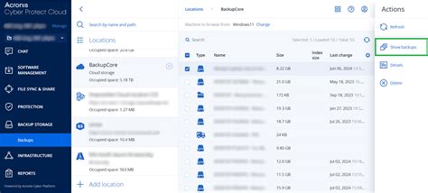Acronis Cyber Protect How To Delete Backups From Cloud Storage