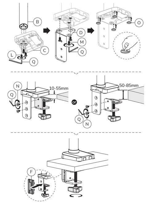 Neomounts Ds70 750bl1 Monitor Arm Desk Mount Instruction Manual