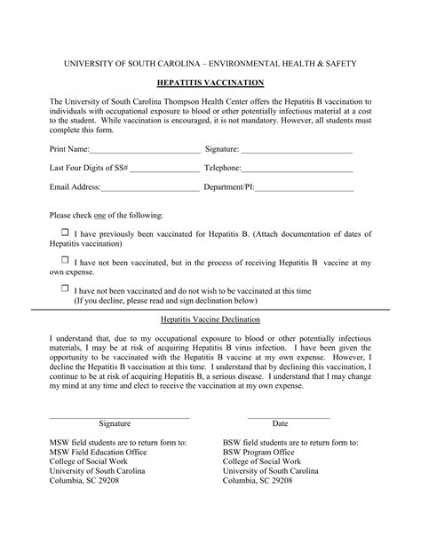 Hep B Consent Form Printable Printable Forms Free Online