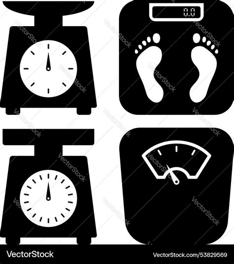 Weight Scale Logo Weight Scale Line Icon Vector Afbeelding Door