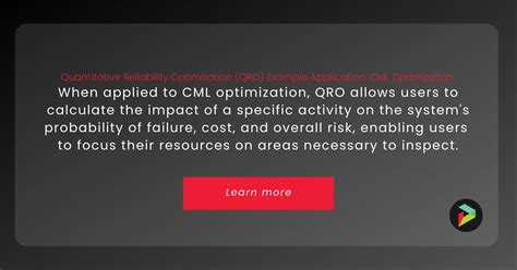 Quantitative Reliability Optimization Qro Example Application Cml