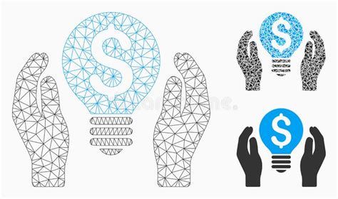 Patent Care Vector Mesh 2d Model And Triangle Mosaic Icon Stock Vector Illustration Of Lamp