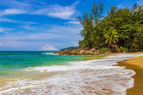 Secret Banana Beach Bay Panorama Turquoise Clear Water Phuket Thailand