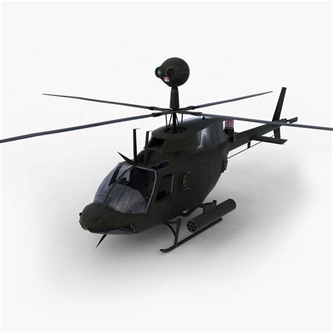 Helicopter Oh 58d Cockpit 3d Model 199 Fbx Max Obj Free3d