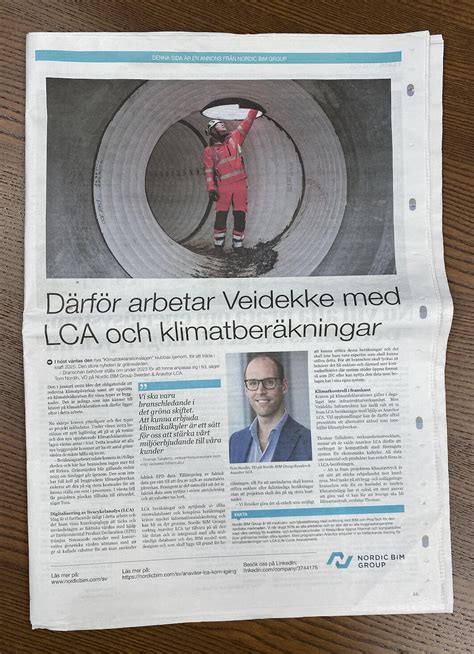 Bengt Dalqvist På Linkedin Läs Gärna Vår Artikel I Dn Tillsammans Med Veidekke Sverige Om Lca…