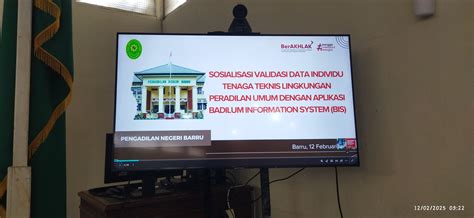 Sosialisasi Validasi Data Individu Tenaga Teknis Lingkungan Peradilan Umum Dengan Aplikasi