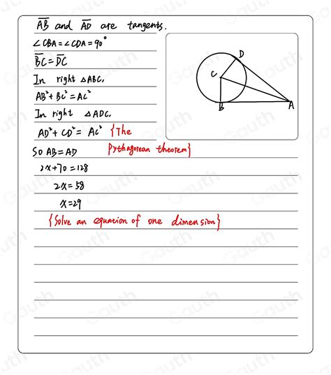 solved 43 in the diagram below overline ab is tangent to odot c at
