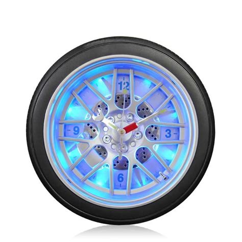New Arrivals Creative Led Digital Automotive Tires Wall Clock Exotic Personalized Led Light