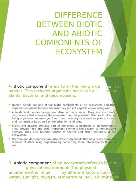 Module 8 1 Difference Between Biotic And Abiotic Components Of