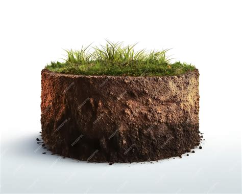 A Piece Of Land A Platform Of Nature Loamy And Grassy Land Premium Ai