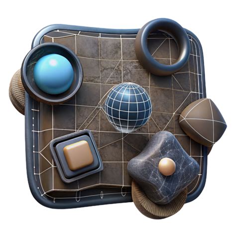 Serene Artistic Wireframe Ar Interface Elements With Dark Background Cutout High Resolution