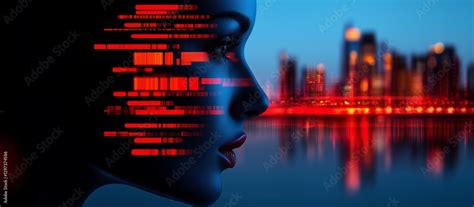 Artificial Intelligence And Deep Learning Technology To Analyze Automated Data Showing A Woman