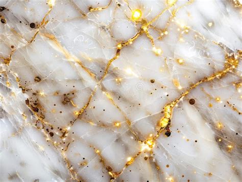 Golden Veined Marble Texture Stock Illustration Illustration Of
