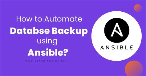 automate database backup using ansible easily