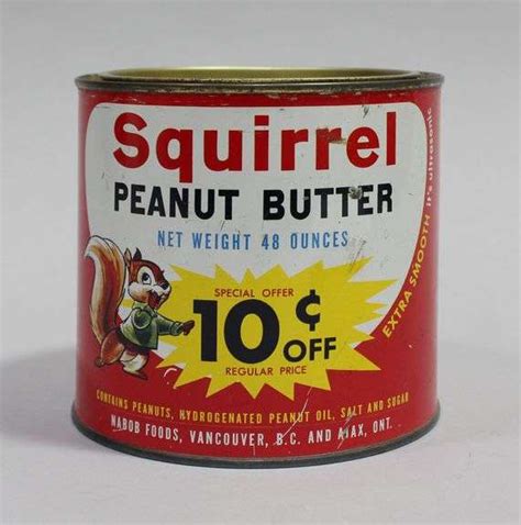 Squirrel Peanut Butter Tin Hodgins Halls Auction Group