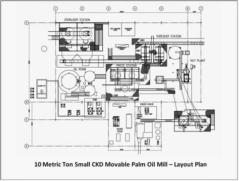 10 Mt Per Hour Small Palm Oil Mill Gallery Layout Plan