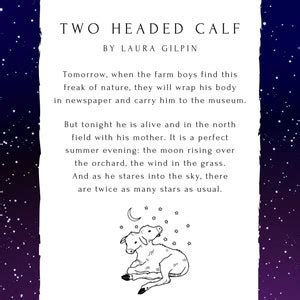 Two Headed Calf by Laura Gilpin, Digital Poem Art, Wall Art Print, Digital Art, Printable, JPG ...