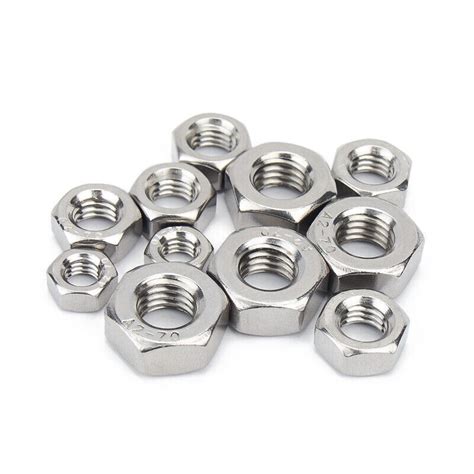Hex Fine Thread Nut A2 Stainless Steel Hexagon Hex Nuts M6 M8 M10 M12