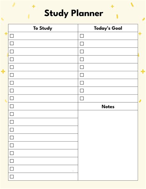 Free Study Templates To Edit Online